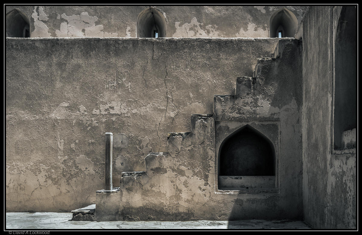 Steps with arched alcove & post. – David A Lockwood